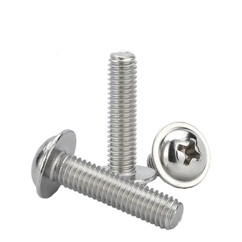 Cross Recessed Wafer Pan Head Machine Screws Din967 Stainless Steel 304 ...