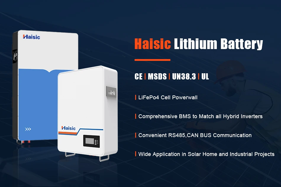 Haisic Solar Lithium Battery 51.2v 48v 100ah Battery Powerwall