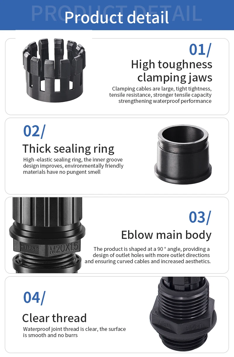 IP68 Weatherproof EPDM Rubber Sealing Insert Nylon PA66