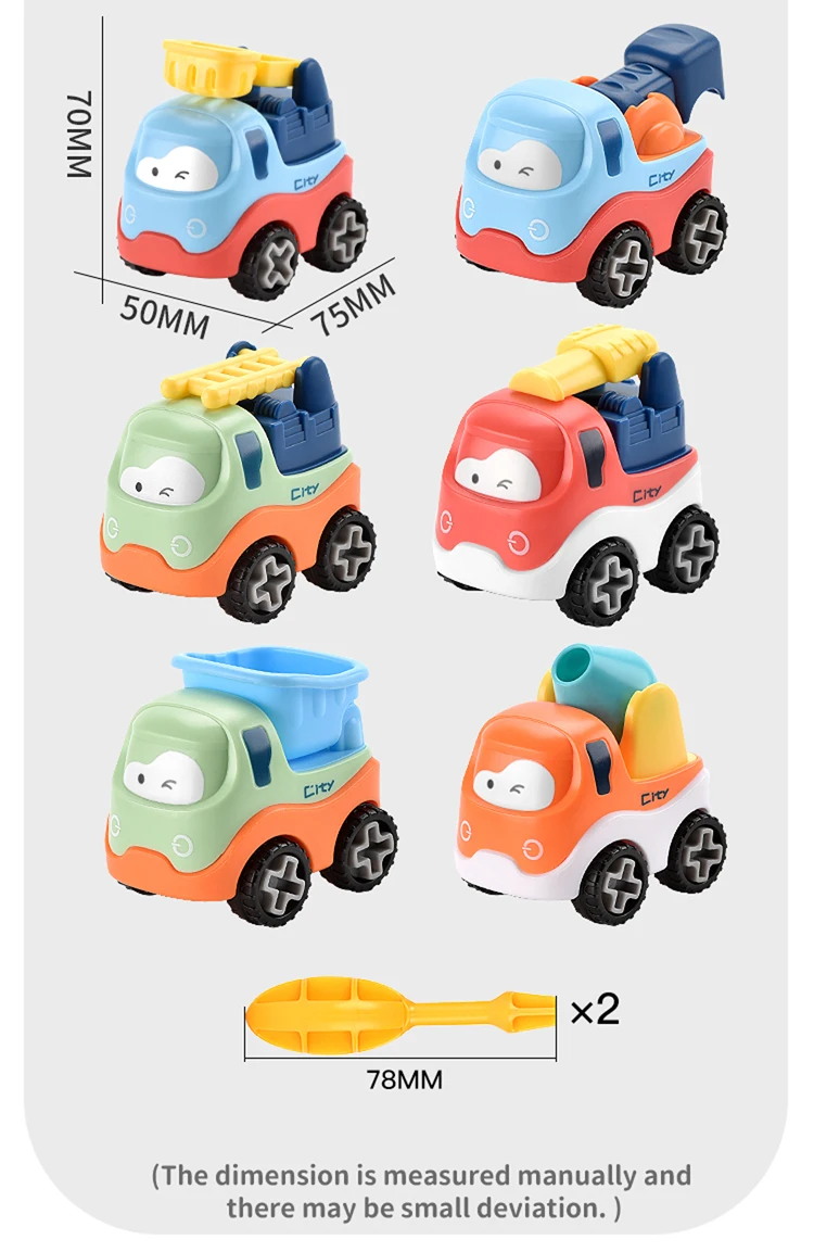 6-piece Kids Disassembly And Assembly Cartoon Engineering Car Building ...