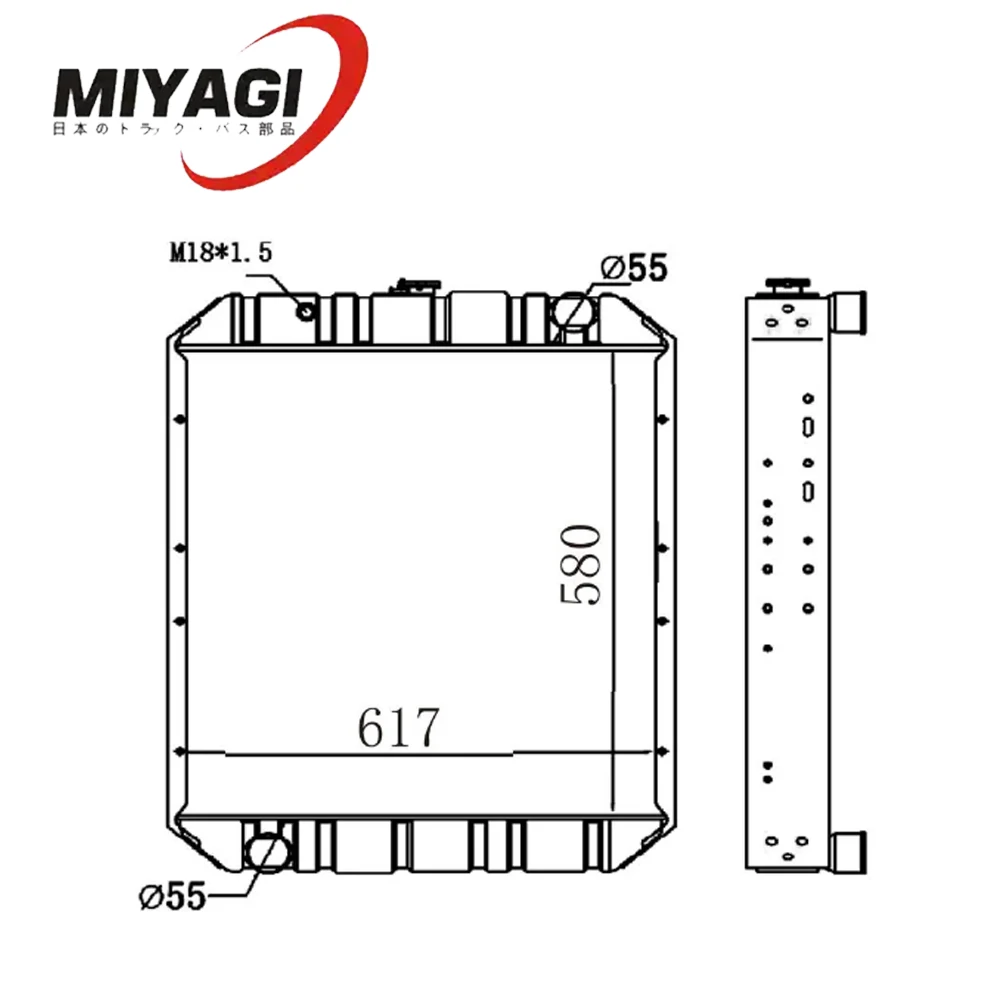Para radiador de camión Hino J08C 16090-6060 radiador de aluminio ...