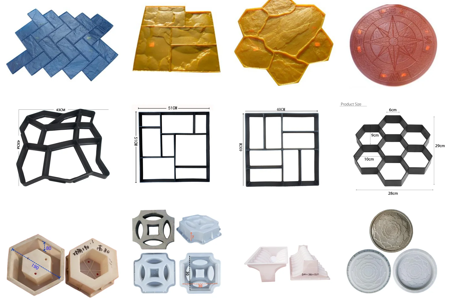 Mold for Stamping Cement Wood Texture Concrete Stamp Mold Leather ...