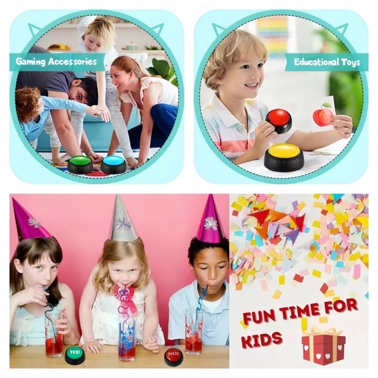 Inventive Recordable Answer Buzzers With Speaker For Recording Your Own ...