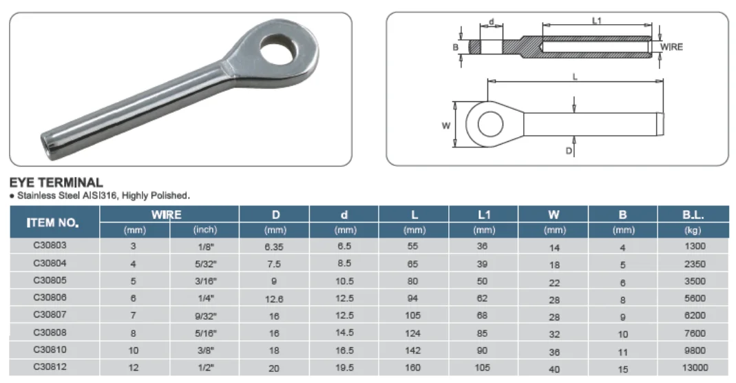 Stainless Steel Cable Railing Hardware Kit for 1/8" Cable Railing System