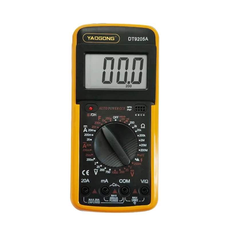 YAOGONG DT9205A Digital Multimeter AC/DC Voltage Current Digital Smart ...