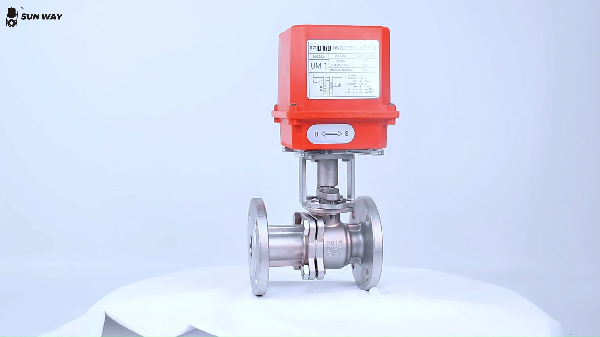 Mit-unid-cns 3/4'' Stainless Steel Motorized Ball Valve 12v Flanged ...