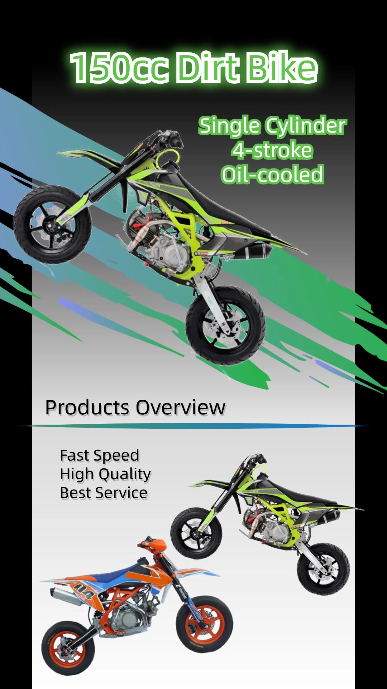 Mini Motard 150cc Dirt Bike Mini Off Road Motorcycles 150cc Pit Bike Motocross Racing Motorbikes ...