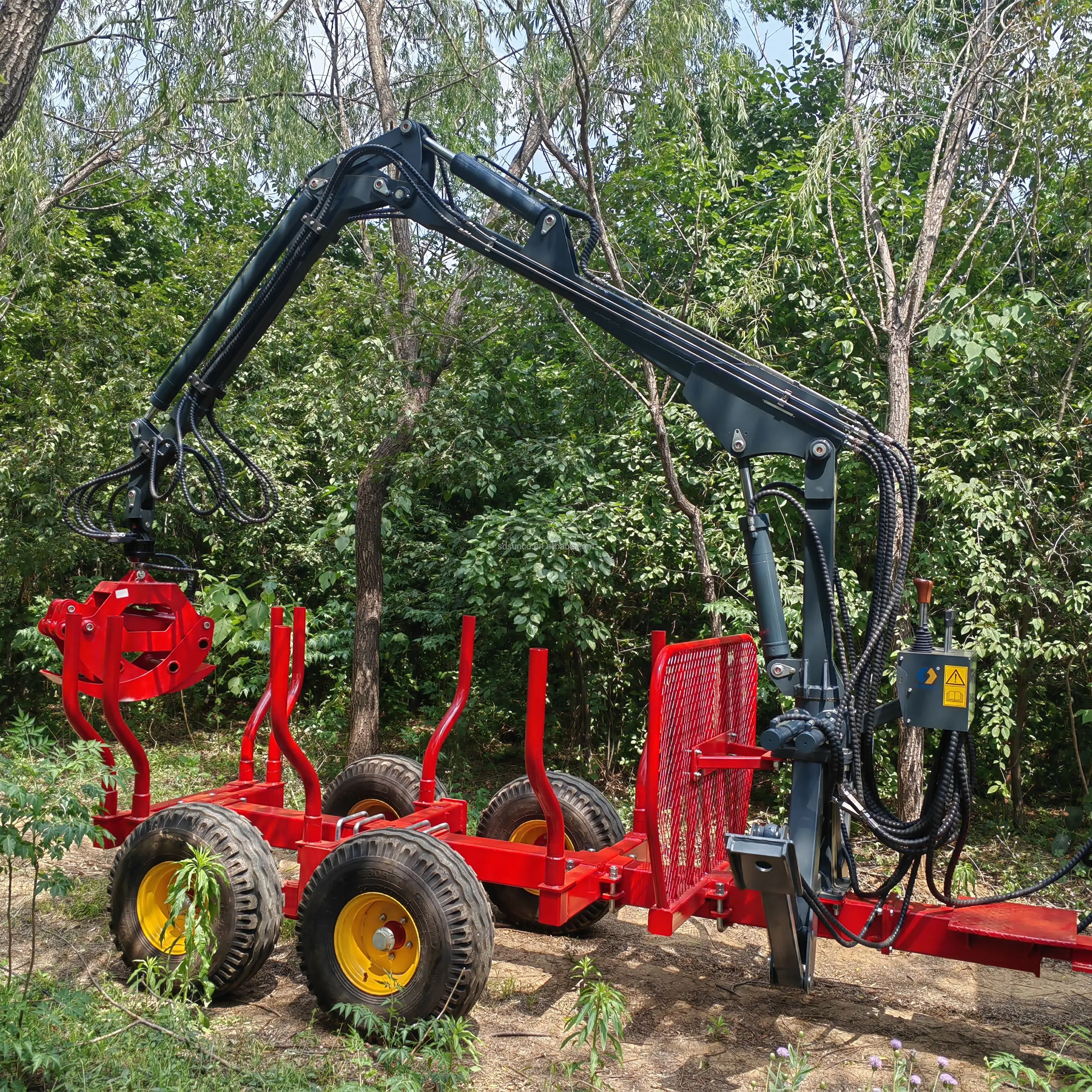 Tractor Logging Trailer Trailer Crane,Farm Tractor Log Loader With ...