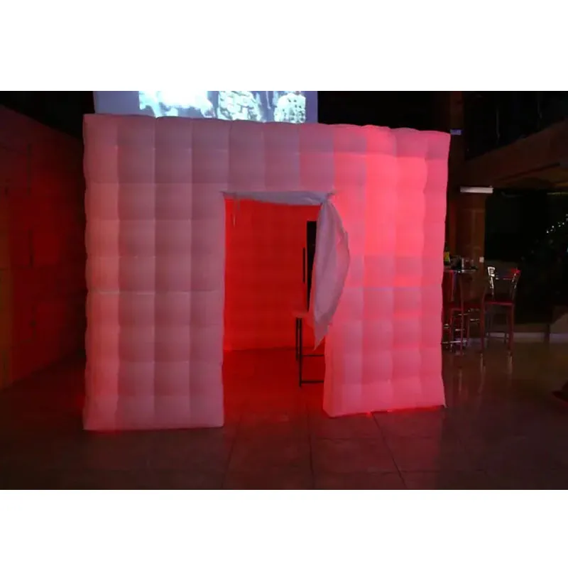 Customized Black Photobooth Enclosure Inflatable Photo Booth Backdrop ...