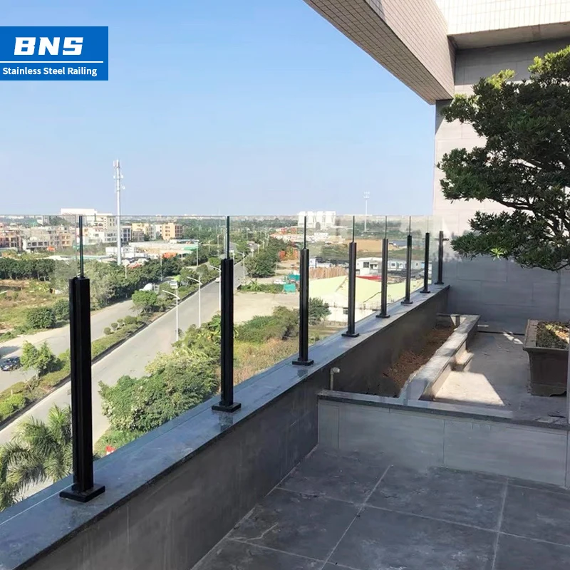 Bns Topless Glass Balcony Railing For Terrace Railing Designs Stainless ...
