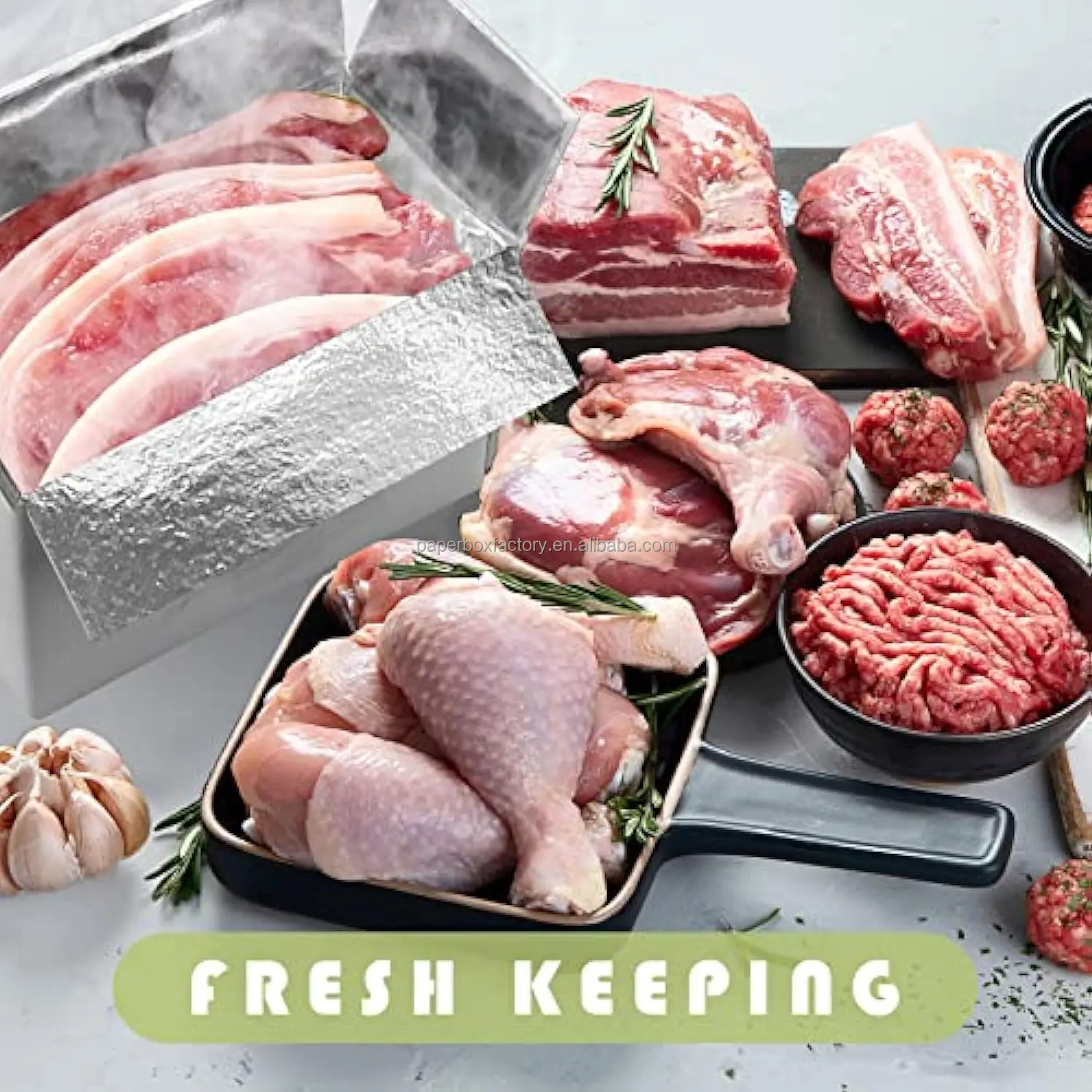 Big Cardboard Thermal Cooler Food Transport Box Cold Frozen Food Meat ...
