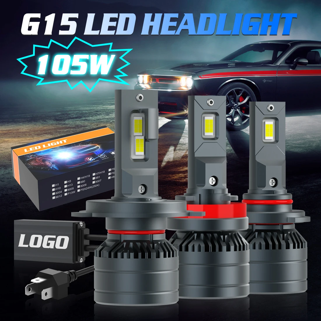 Gview G15 Car Led Lights 20000lm High Lumens Hb3 Hb4 Led Conversion Kit ...