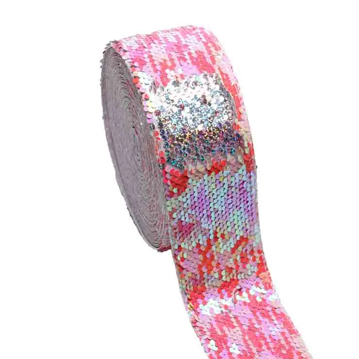 Wholesale 75mm Velvet Sequin Fabric Ribbon Lentejuelas Ribbon for Hair ...