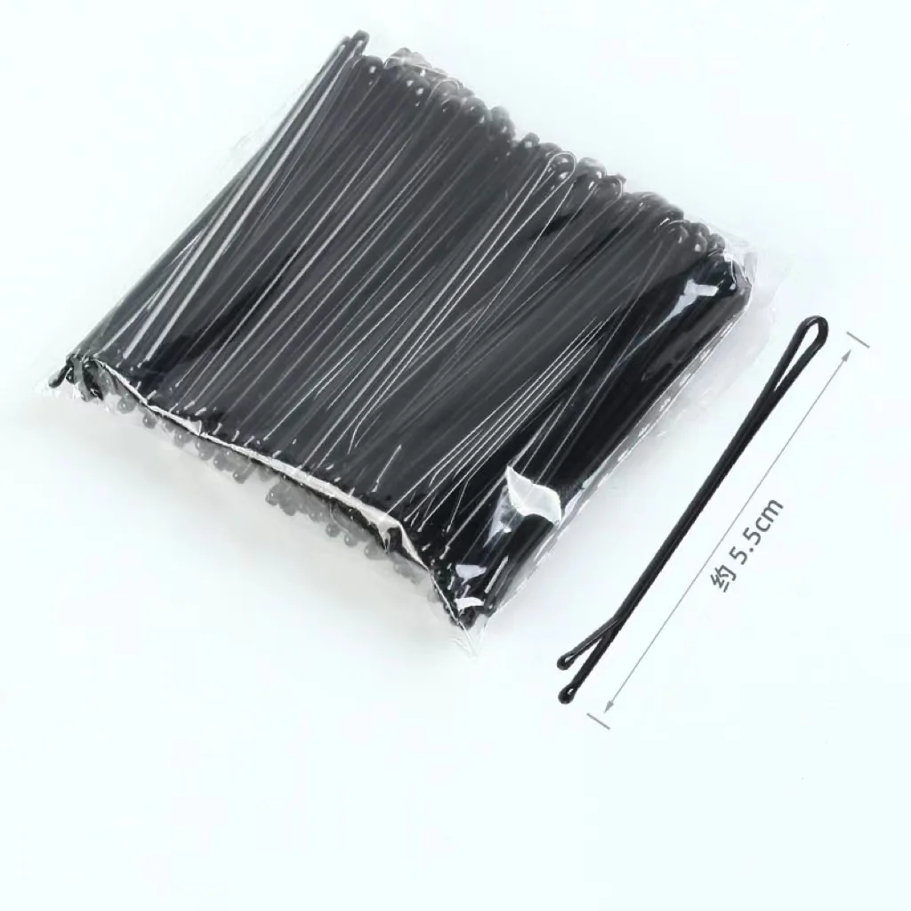 100Pcs/Pack Custom Bob Pin Black Gold Blonde Strong Metal Grip Flat ...
