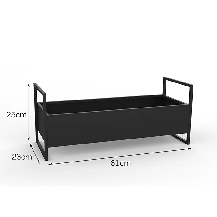 Metal Garden Planter Outdoor Standing Planting Box and Multi-function ...
