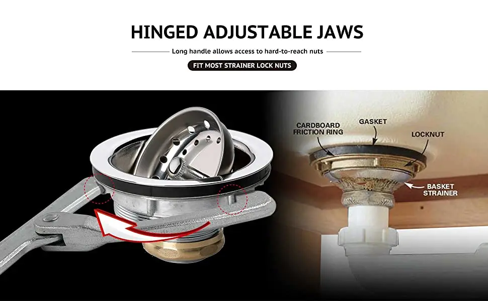 Alloy Steel Sink Strainer Lock Nut Wrench - Industrial Tool