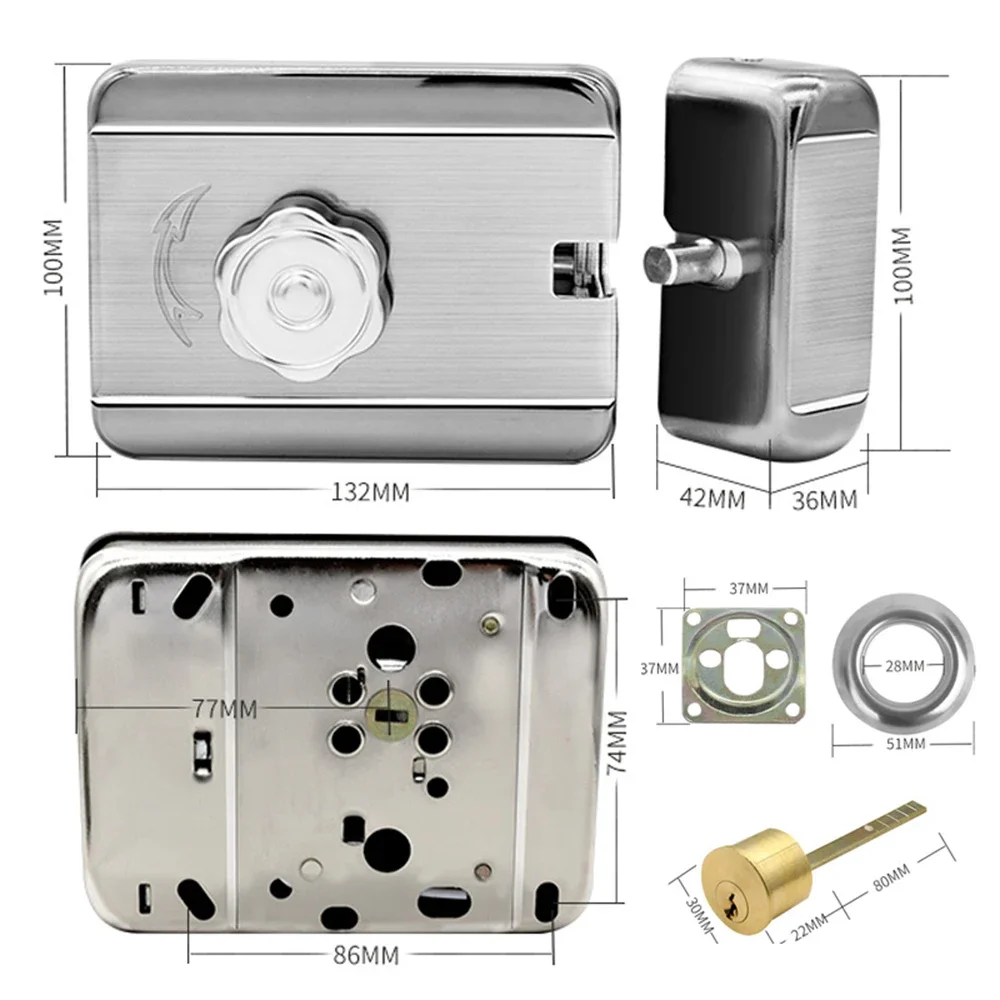 Left Right Open Lock Electric Door Lock Motor Drive Lock For Video Door ...
