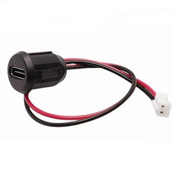 Round Snap Fit Usb C Jack Socket Panel Mount Usb Type C Female ...