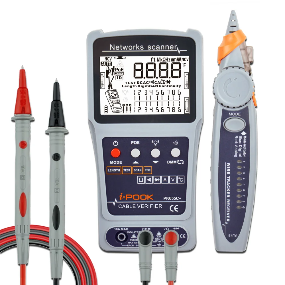 Multifunction wire tracker cable tester i-pook PK655C+ Line Finder ...