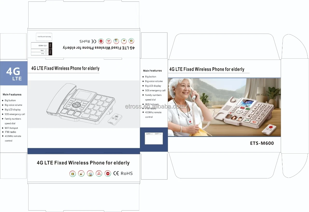 4G LTE FWP Fixed Wireless Phone for Elderly - ETS-M600