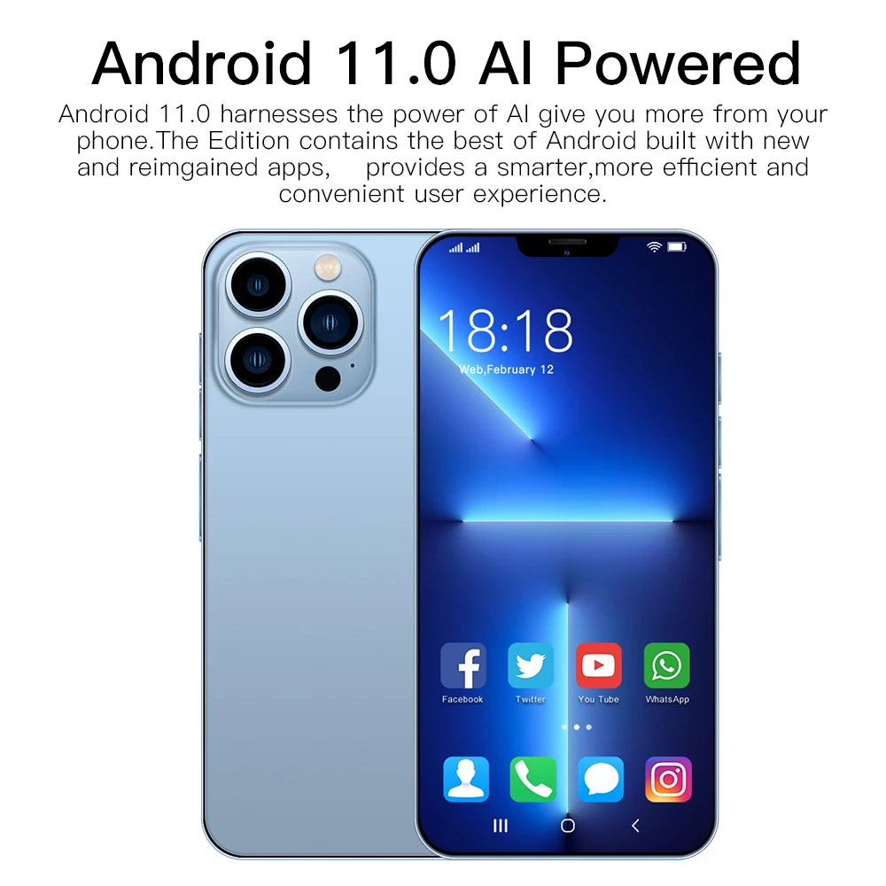 Original I13 Pro Max + 6.7inch Android Smartphone 10 Core 5g Let Phone ...