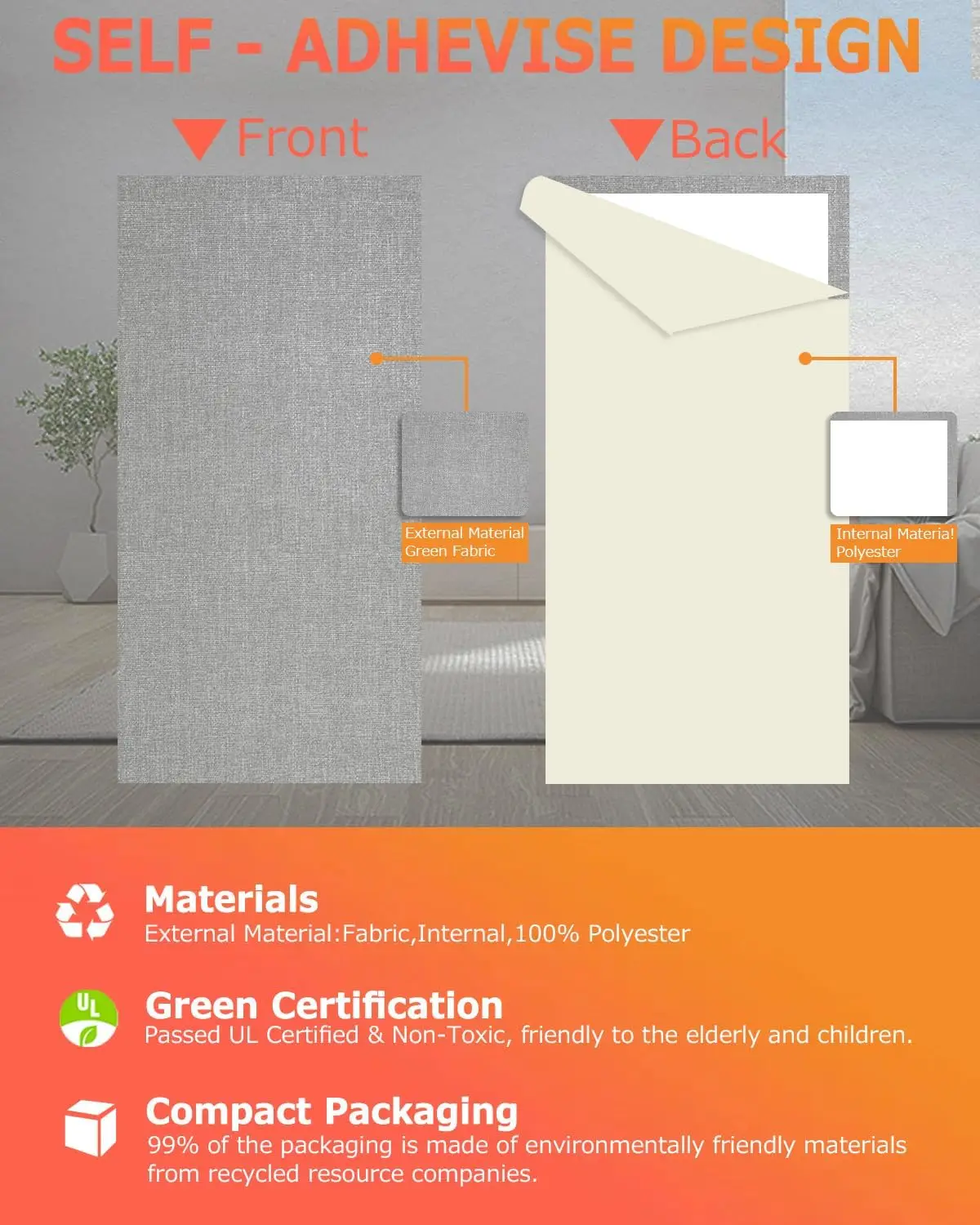 Polyester Hexagon 3D Printed Acoustic Panel Wall Panel Fabric Clothing ...