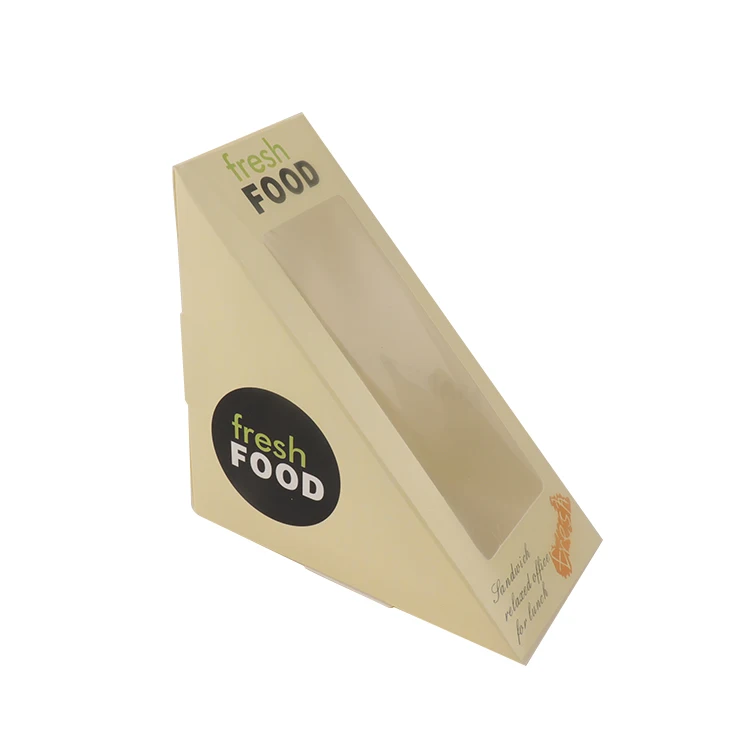 Custom Cardboard Triangle Wrap Sandwich Box For Packaging - Buy ...