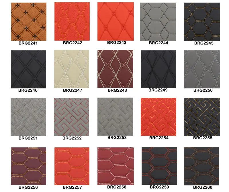 Quilting Automotive Cuero PVC Rexine Synthetic Leather
