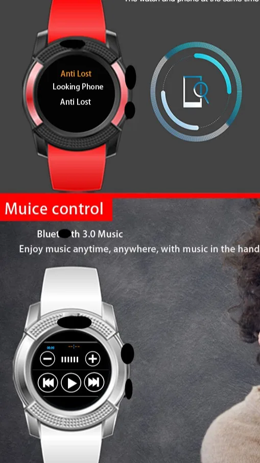 V8 Smart Watch Battery Hand Watch Price With Sim Card Camera Mobile ...