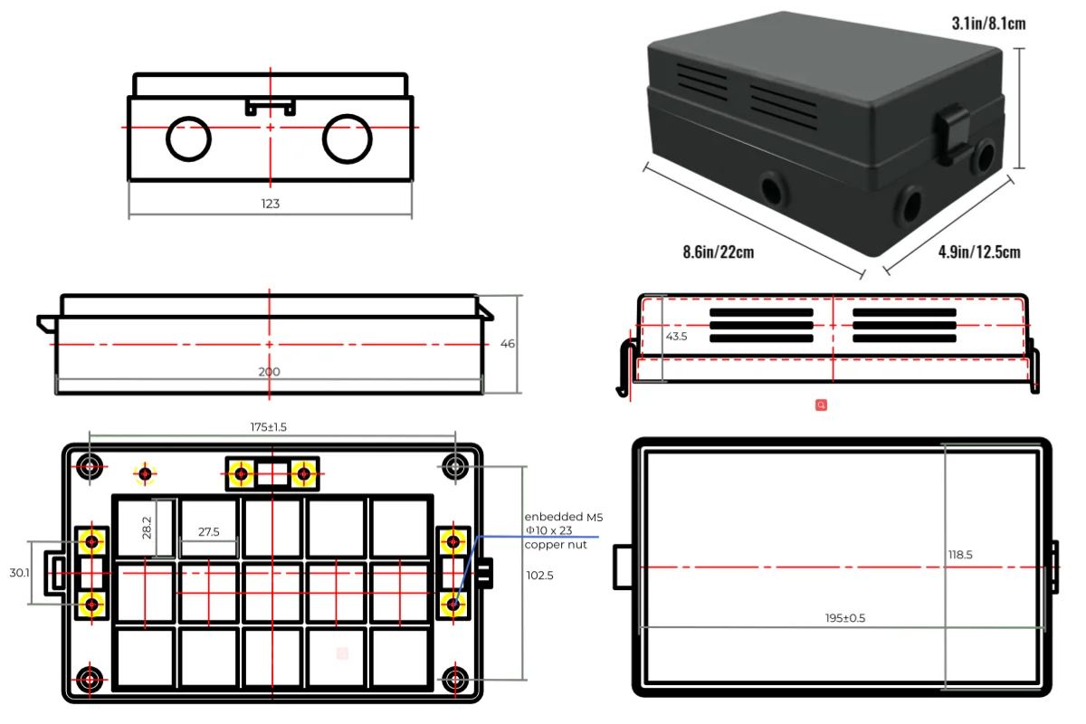 Shengruichi Fuse Relay Box - 15 Slots Fuse Holder & 10 Slots Relay Panel