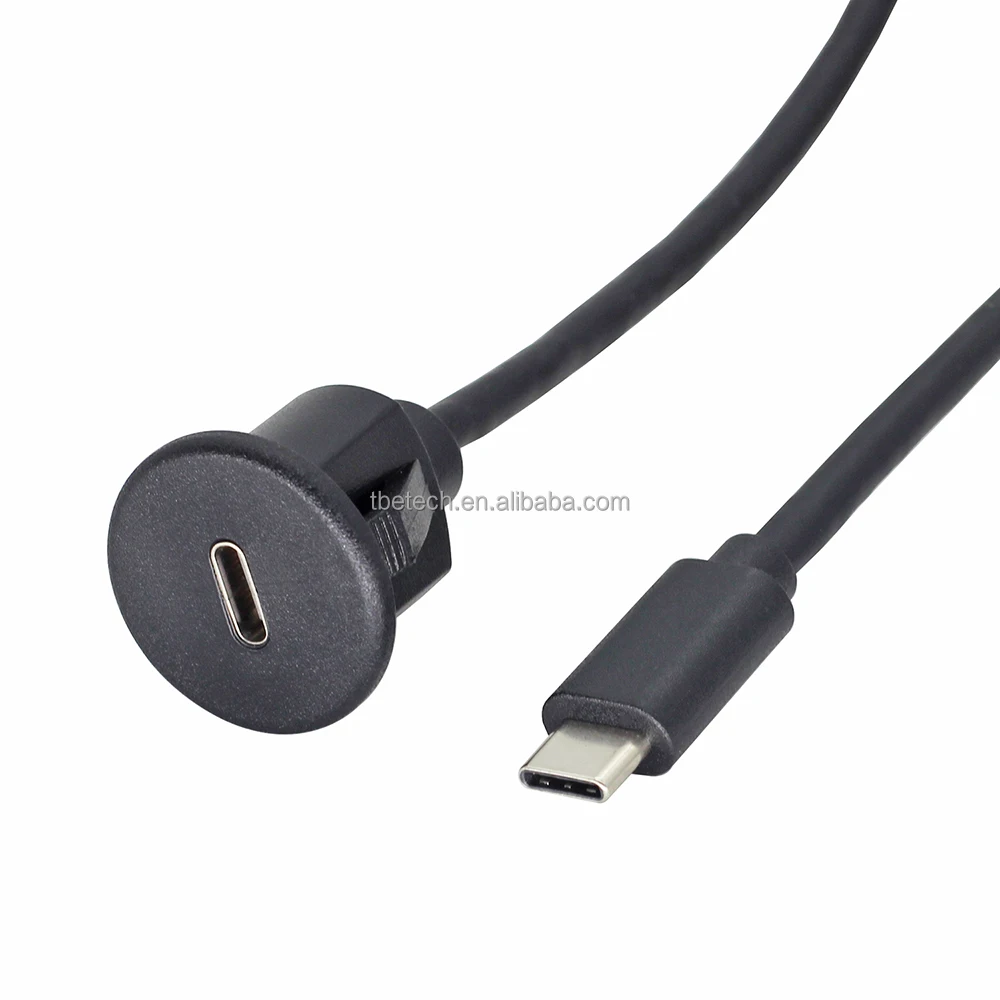 Snap in Mounting USB C Port - 1m Extension Cable
