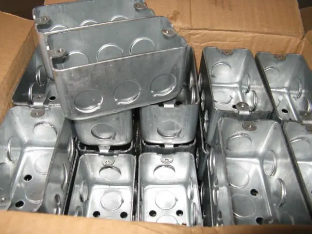 4x2" Galvanized Steel Rectangular Box Electrical Metal Junction Box ...