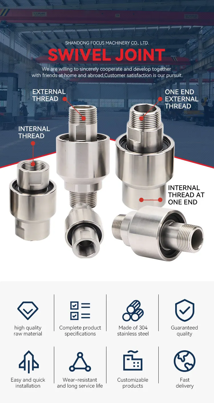 Universal Coupling Flange Threaded Rotary Union High Pressure Stainless ...