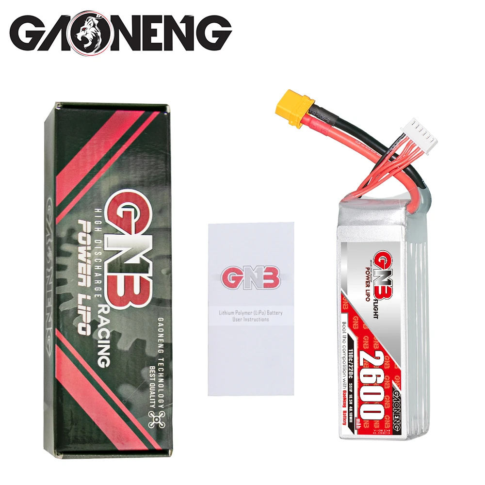 Gaoneng Gnb 2600mah 5s 18.5v 110c Xt60 Lipo Battery Lithium Polymer Rc ...