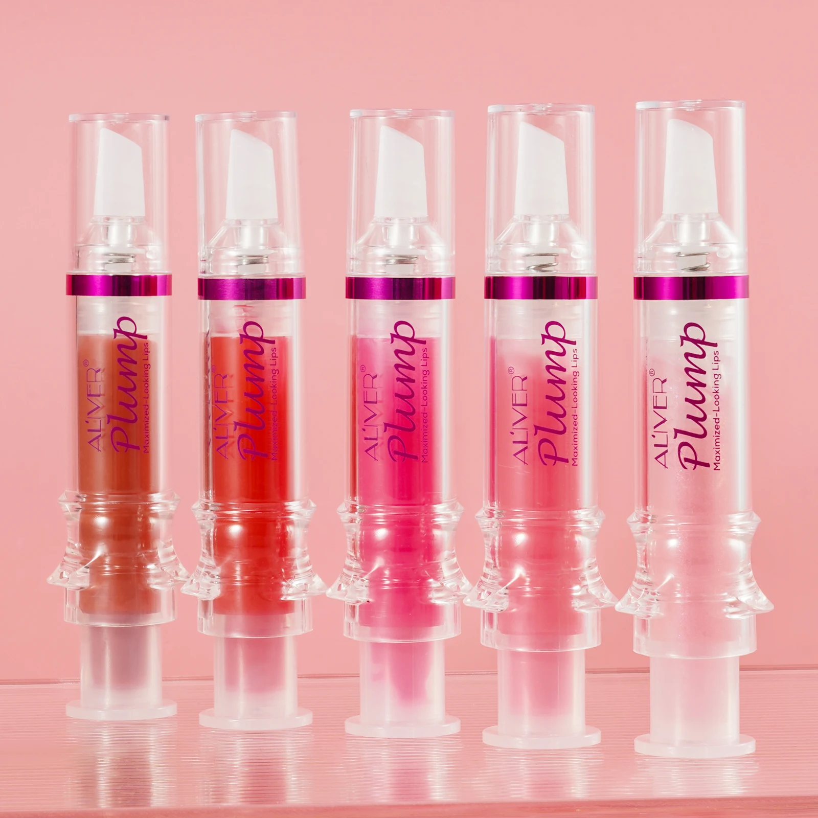 ALIVER Hydrating Plumping Booster Lip Gloss Glossy Lipstick Lips Mirror ...