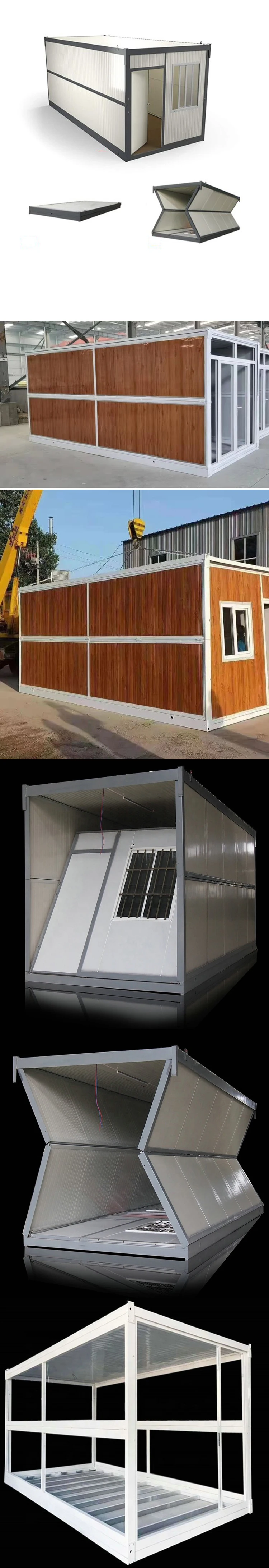 20ft Self Folding Mobile Portable Caravane Container Prefab House Two ...