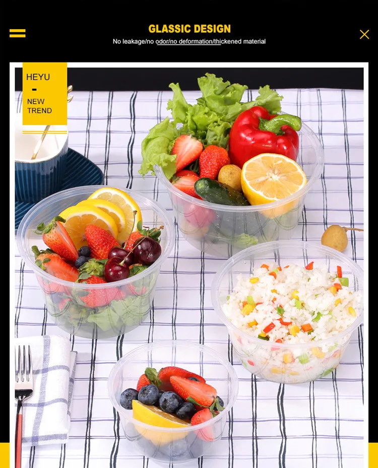 Clear Microwavable Plastic Food Containers - Disposable