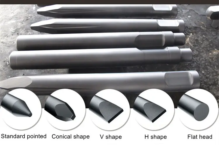 Hydraulic Rock Demolition Breakers Hammer Tools Parts Chisels 42 Crmo ...