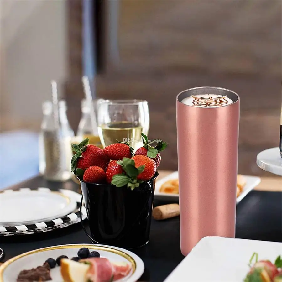 20oz Stainless Steel Skinny Straight Tumbler Diy Design Double Wall ...
