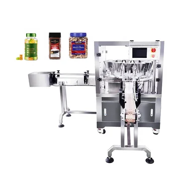 Rotary Plastic/glass Bottles Jars Filling Packing Machines For Snacks ...