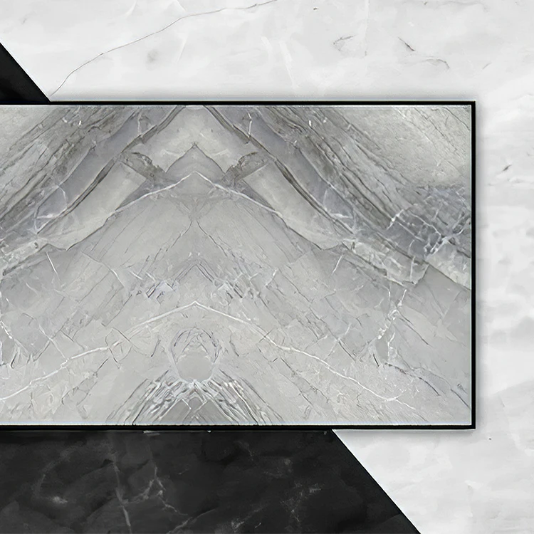 Fot 3D Marble Effect Mirror PVC Sheets for TV Back Wall