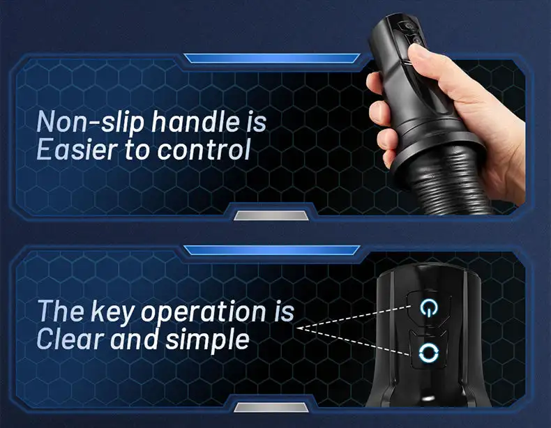 Waterproof Portable Handheld Masturbator - 7 Frequency Vibration