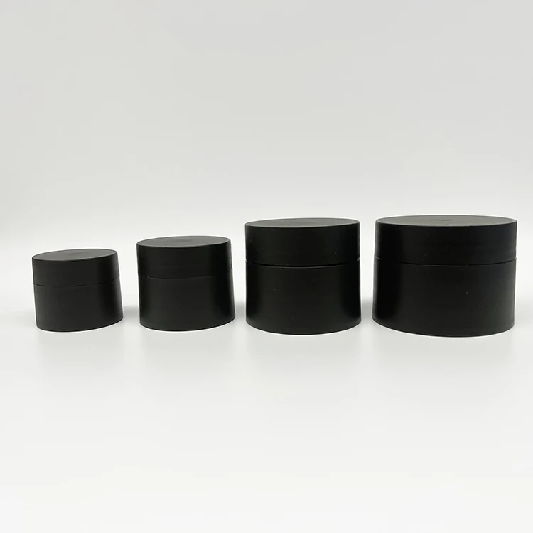 Wholesale Matte Black Plastic 15g Grams Container Pot Jar for Cosmetic ...