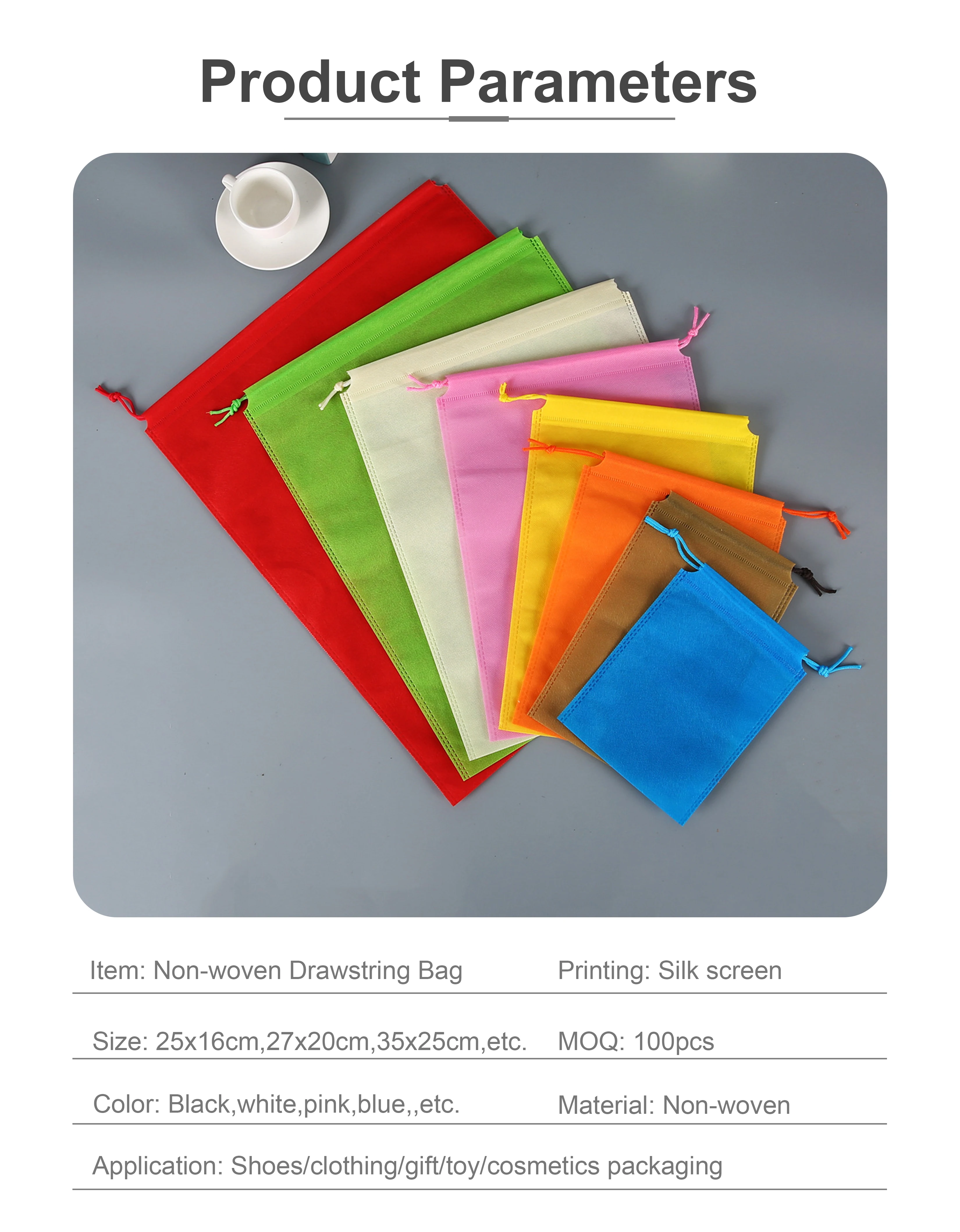 Nonwoven Drawstring Bag Tranvel Facial Cleansing Tissue Packaging ...