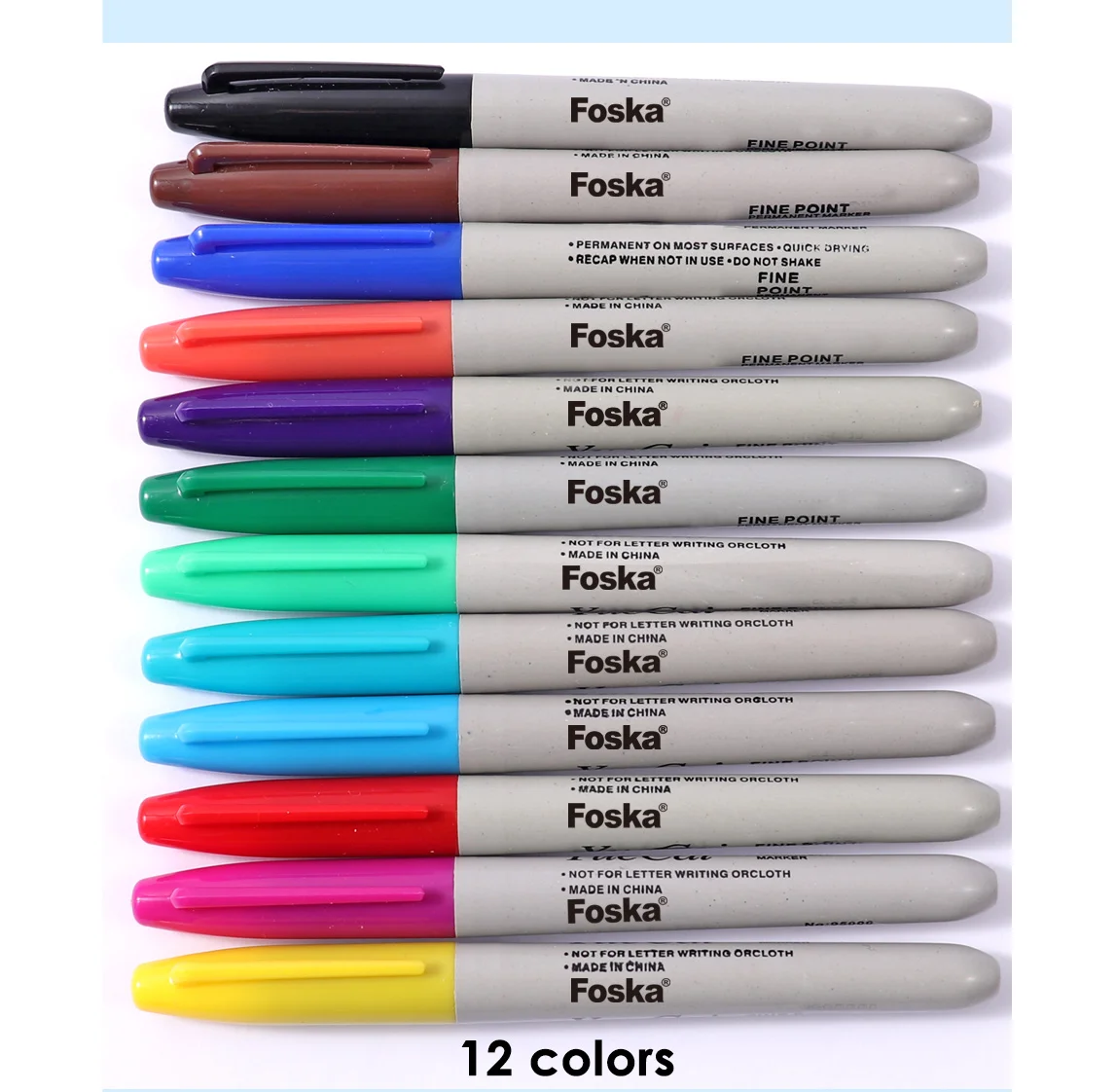 Foska Hot Sale Color Stationery Permanent Marker Pen Plastic Permanent ...