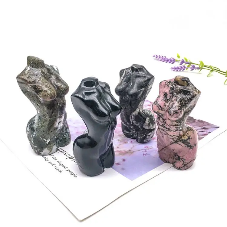 Natural Carved Crystal Goddess Body For Home Decoration - Oem Available