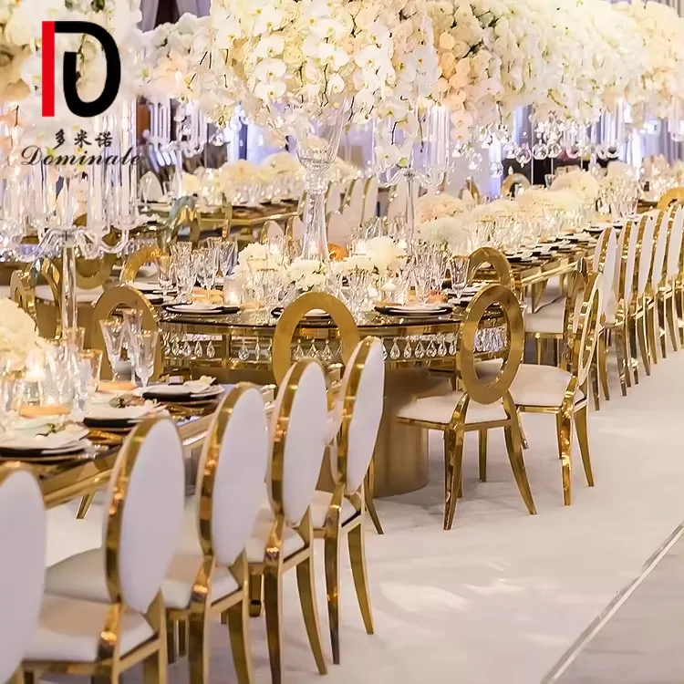 Party Outdoor Wedding Event Banquet Wedding Gold O Back Chairs Luxury ...