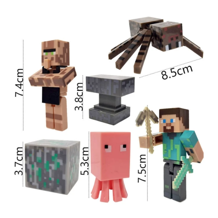 Action Figures Hot Game Minecrafts Kids Toy My World Creeper Figure ...