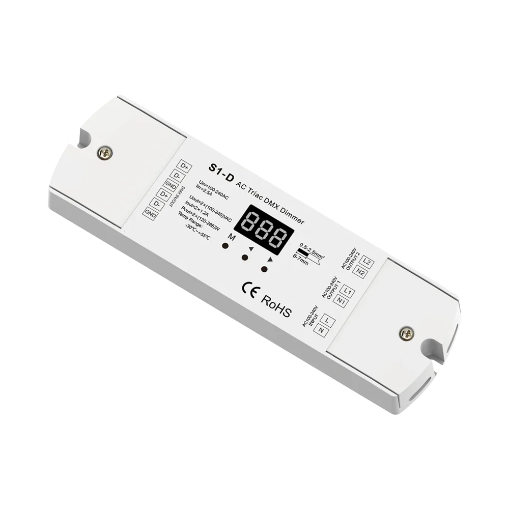 S1-D DMX to Triac Converter - 480W Controller Dimmers