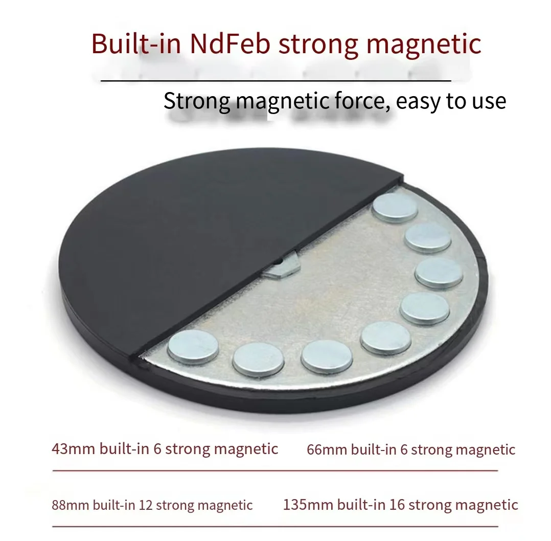 Magnetic Rubber Coated Mounting Magnet Base N35-n52 D43*6mm M4 M6 ...